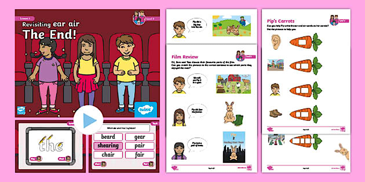 'ear,air' Recap Lesson Pack - Level 3 Week 12 Lesson 4