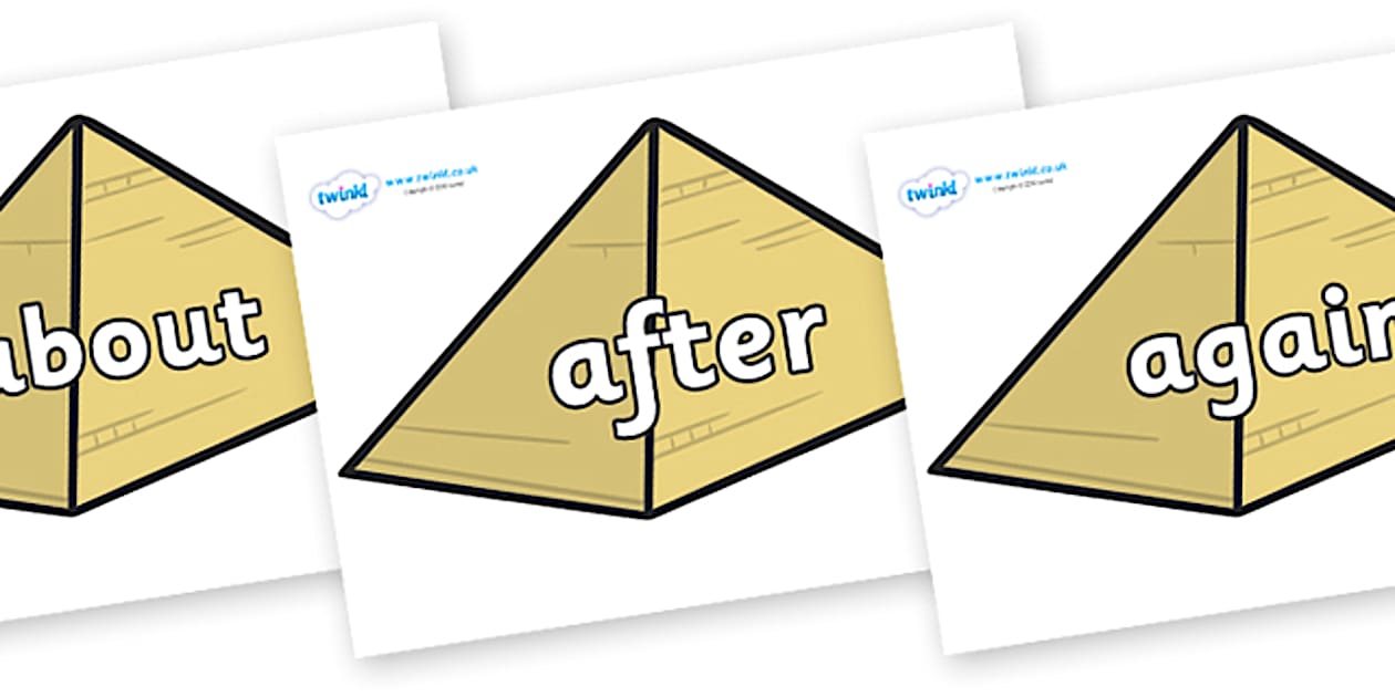 KS1 Keywords on Pyramids (teacher made) - Twinkl