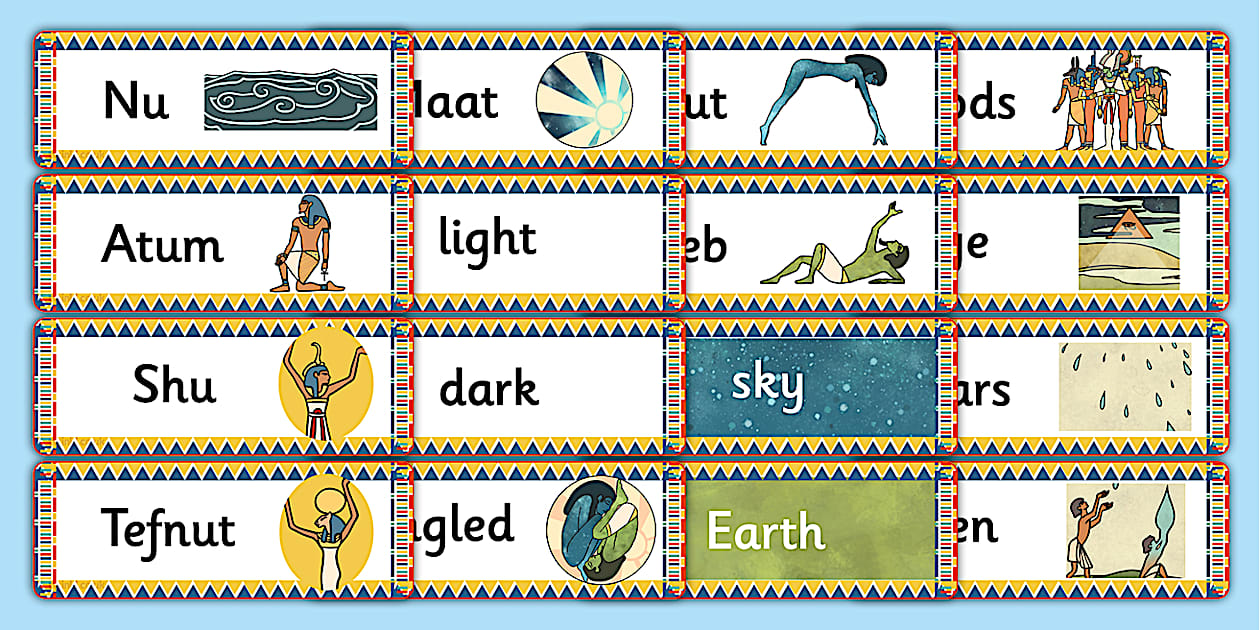 Ancient Egyptian Creation Story Word Cards (teacher made)
