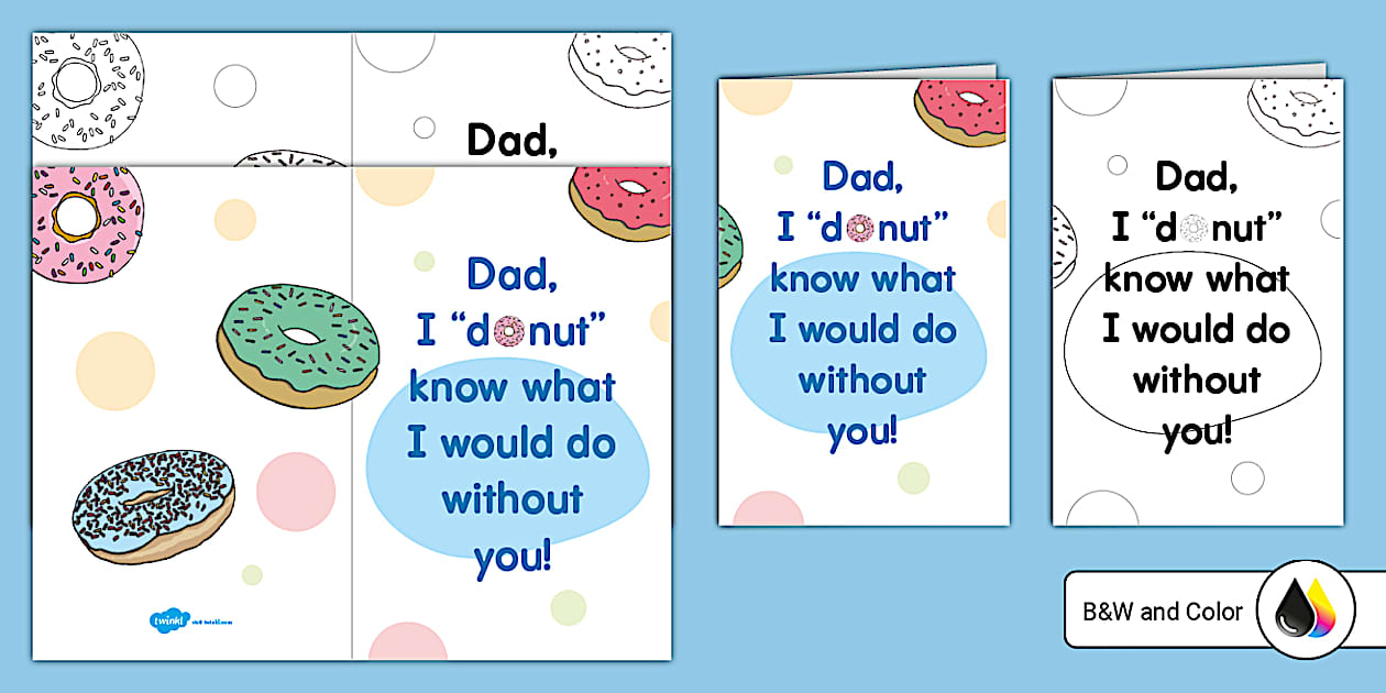 Father's Day Donut Card Activity for Kids | Twinkl USA