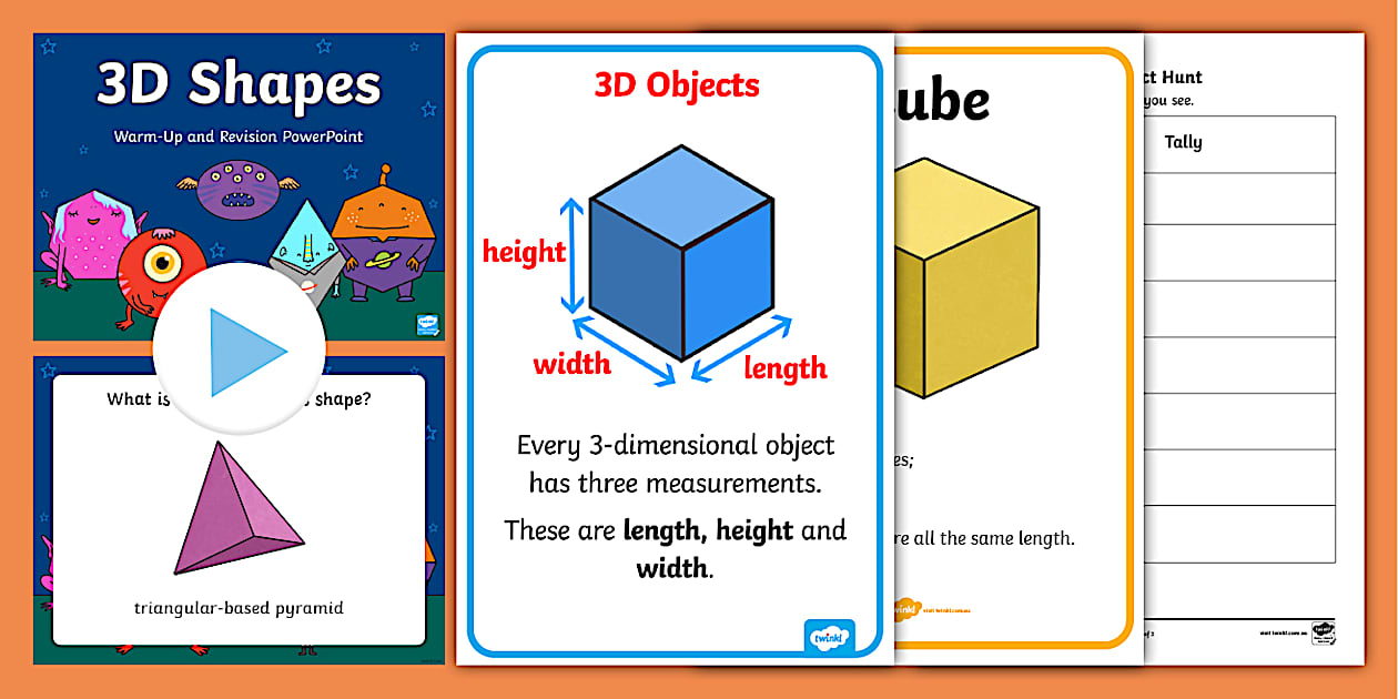 Properties of 3D Objects Resource Pack F-2 (teacher made)