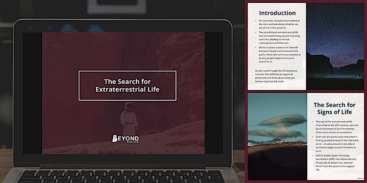 The Search for Extraterrestrial Life Presentation - Twinkl