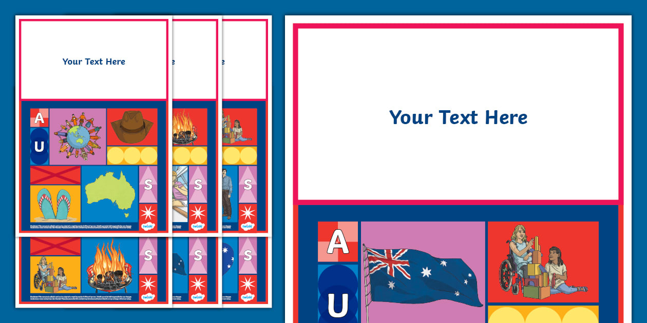 Australia Day Editable Posters (teacher made) - Twinkl