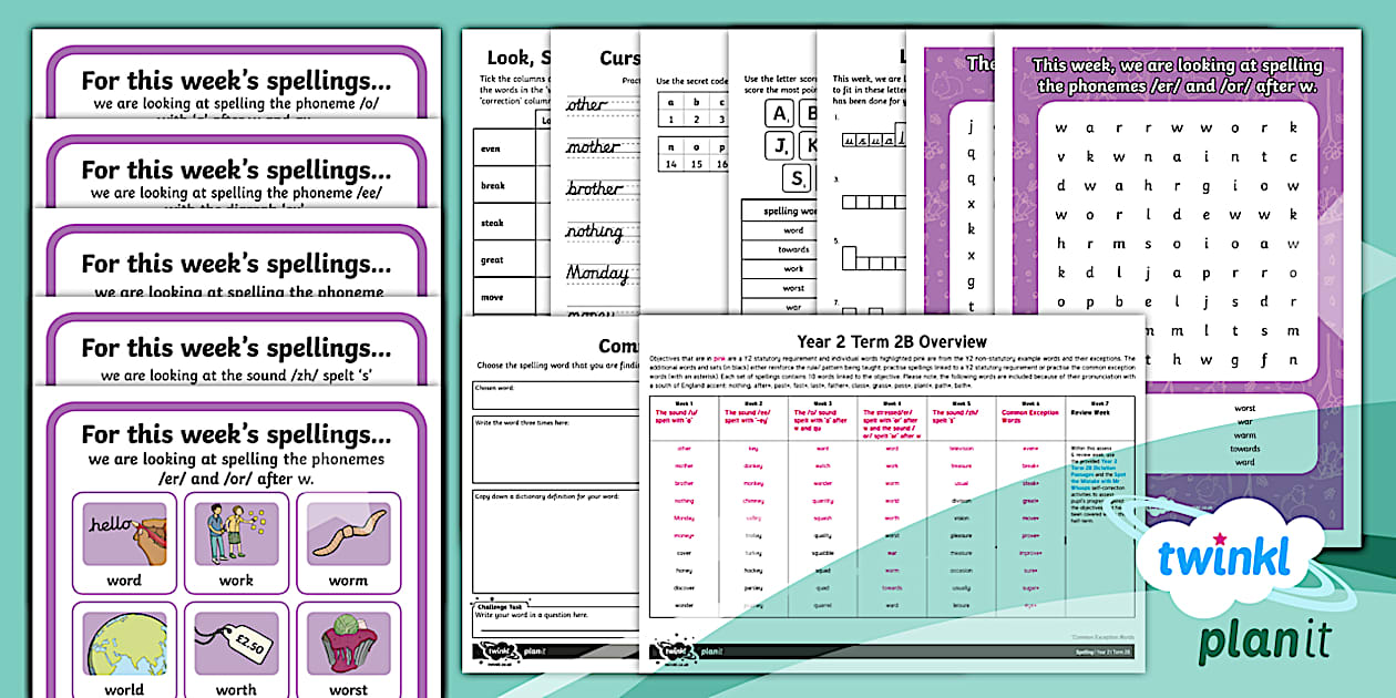 PlanIt Y2 Term 2B Bumper Spelling Pack (teacher made)