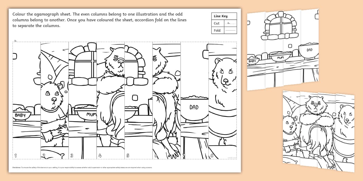 Goldilocks and the Three Bears Agamographs - Twinkl