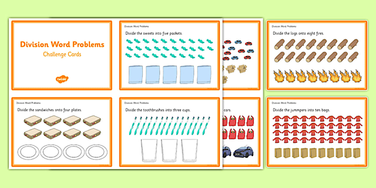 Year 2 Division Challenge Cards (teacher made) - Twinkl