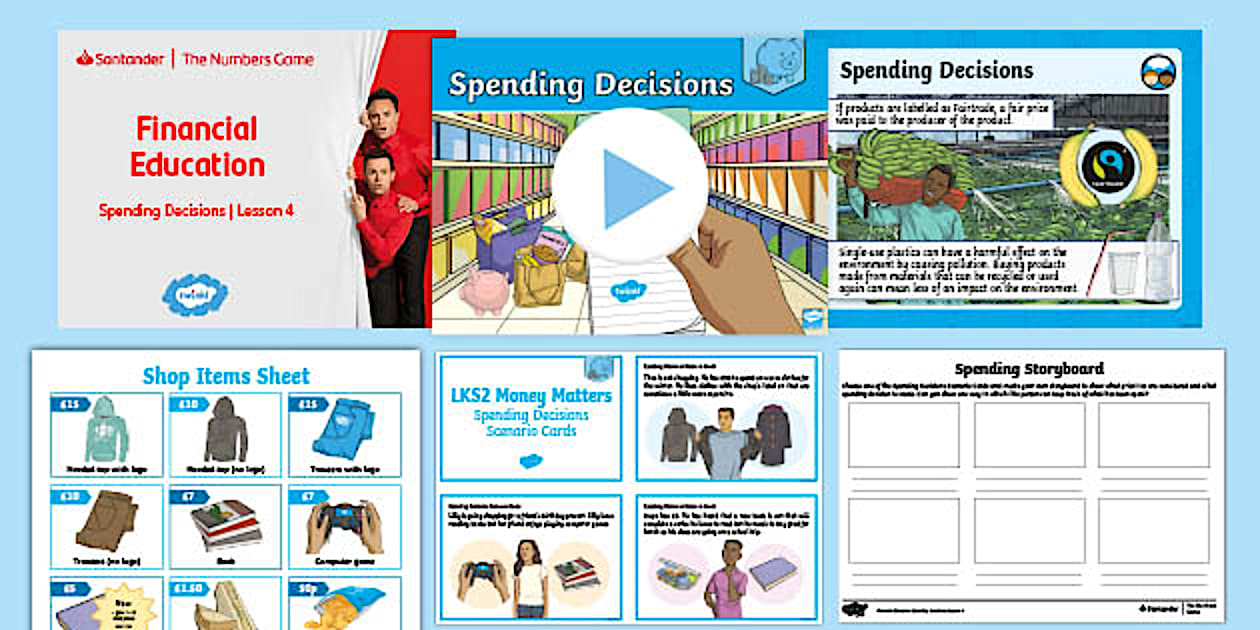 FREE! - CfE Financial Education Lesson 4: Spending Decisions Lesson Pack