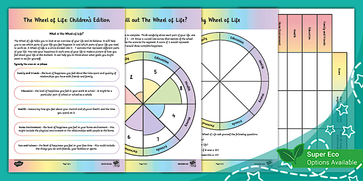 Children's Wheel Of Life Guide | Parents Wellbeing - Twinkl
