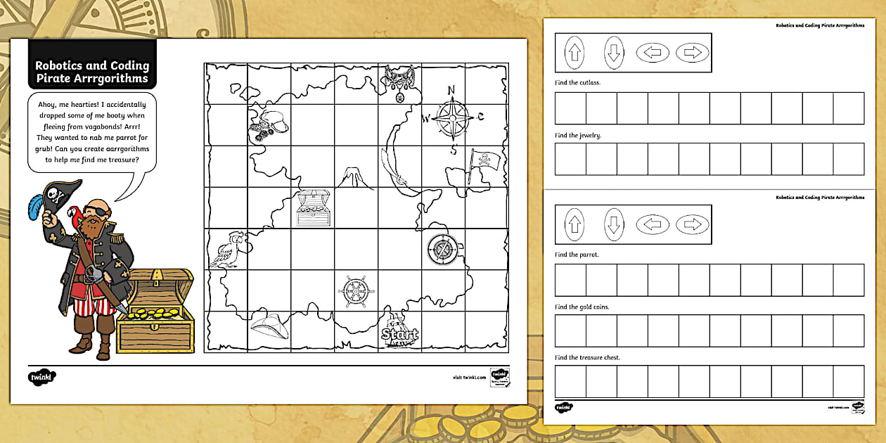 Robotics and Coding - Pirate Arrrgorithms (teacher made)
