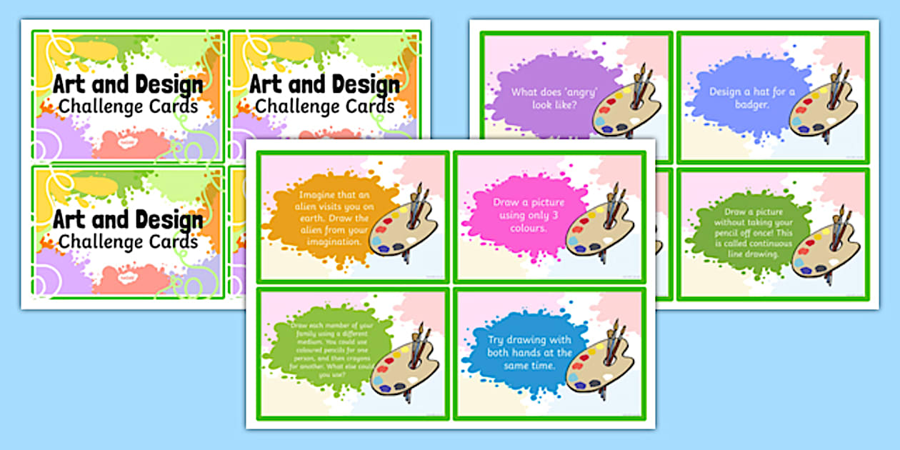 Art and Design Challenge Cards (teacher made) - Twinkl