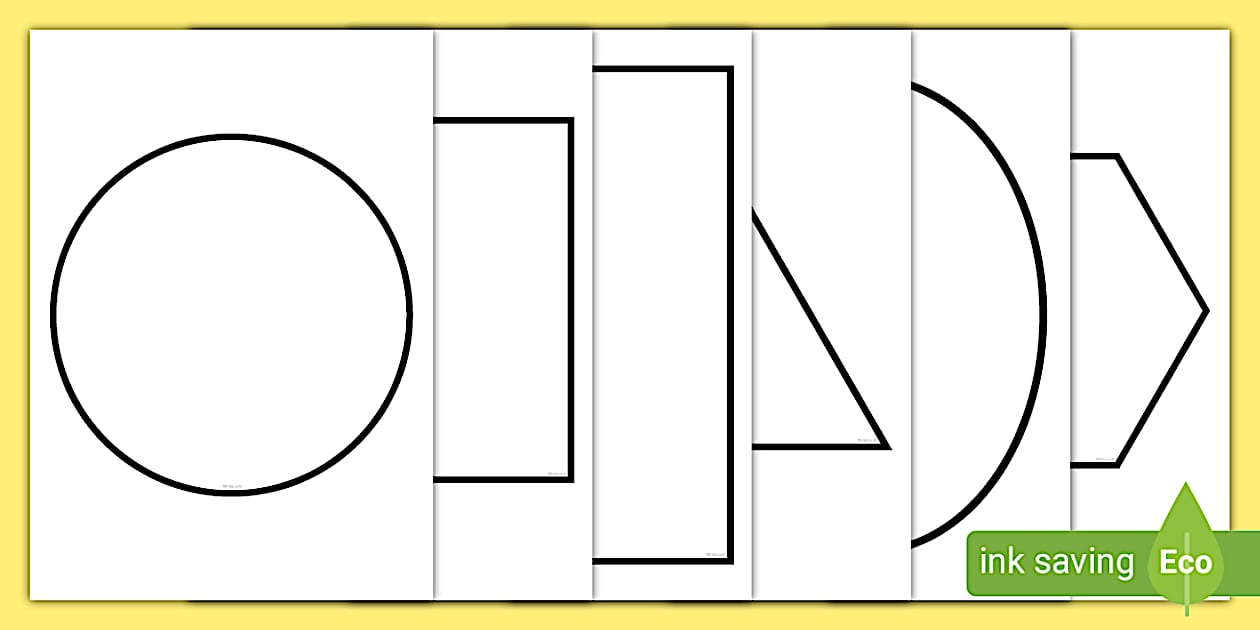 2D Shape Outlines (teacher made) - Twinkl