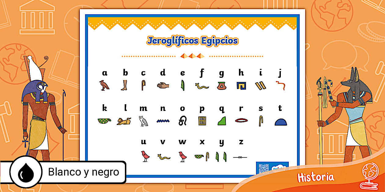 Alfabeto | Jeroglíficos | Egipcios (teacher made) - Twinkl
