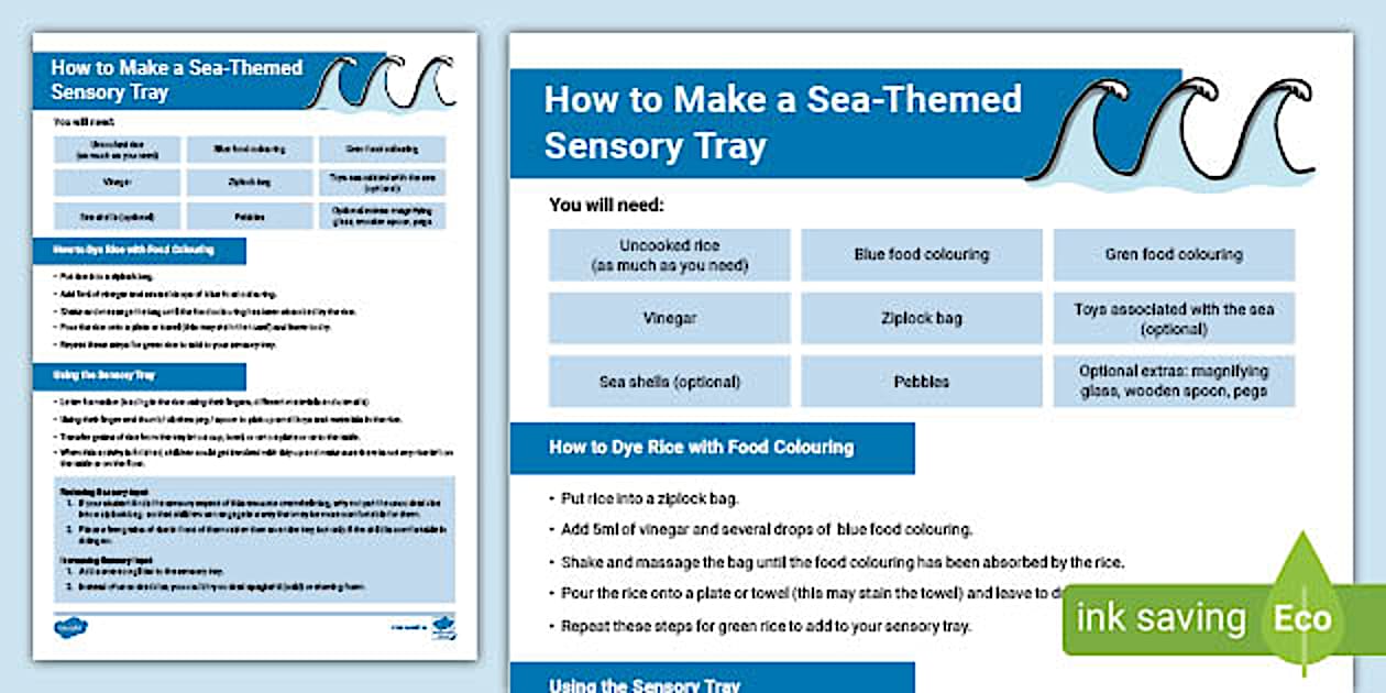 How to Make a Sea-Themed Sensory Tray (teacher made)