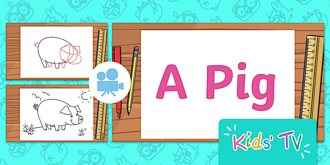 How to Draw a Pig | Twinkl Kid's TV (teacher made) - Twinkl
