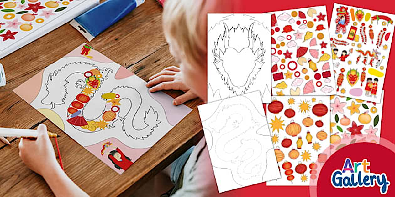 Dragon Collage Activity Pack | Twinkl Art Gallery