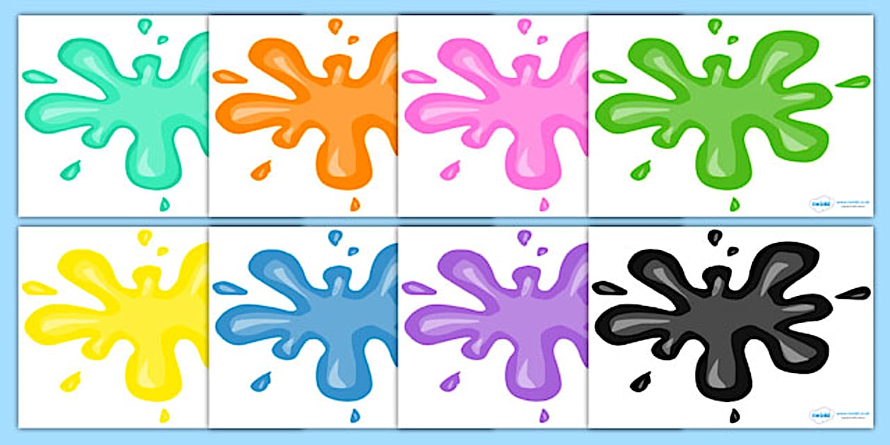 👉 Colour Splats Empty | Printable Colour Splats | Twinkl