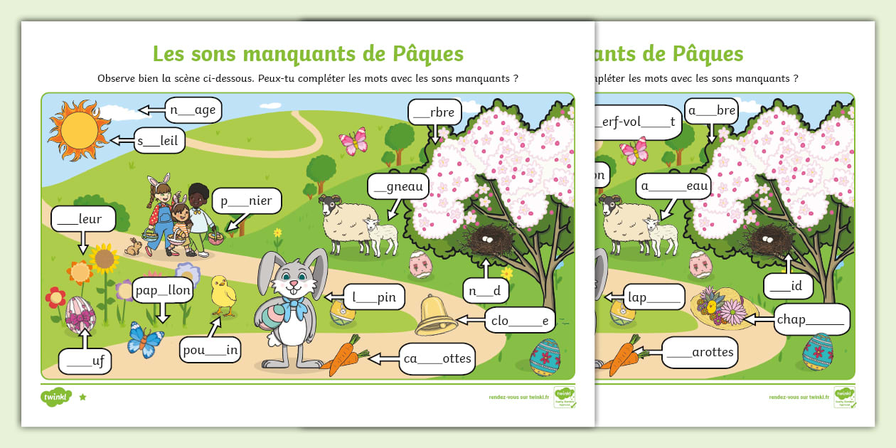 Scène de Pâques - les sons manquants (teacher made)