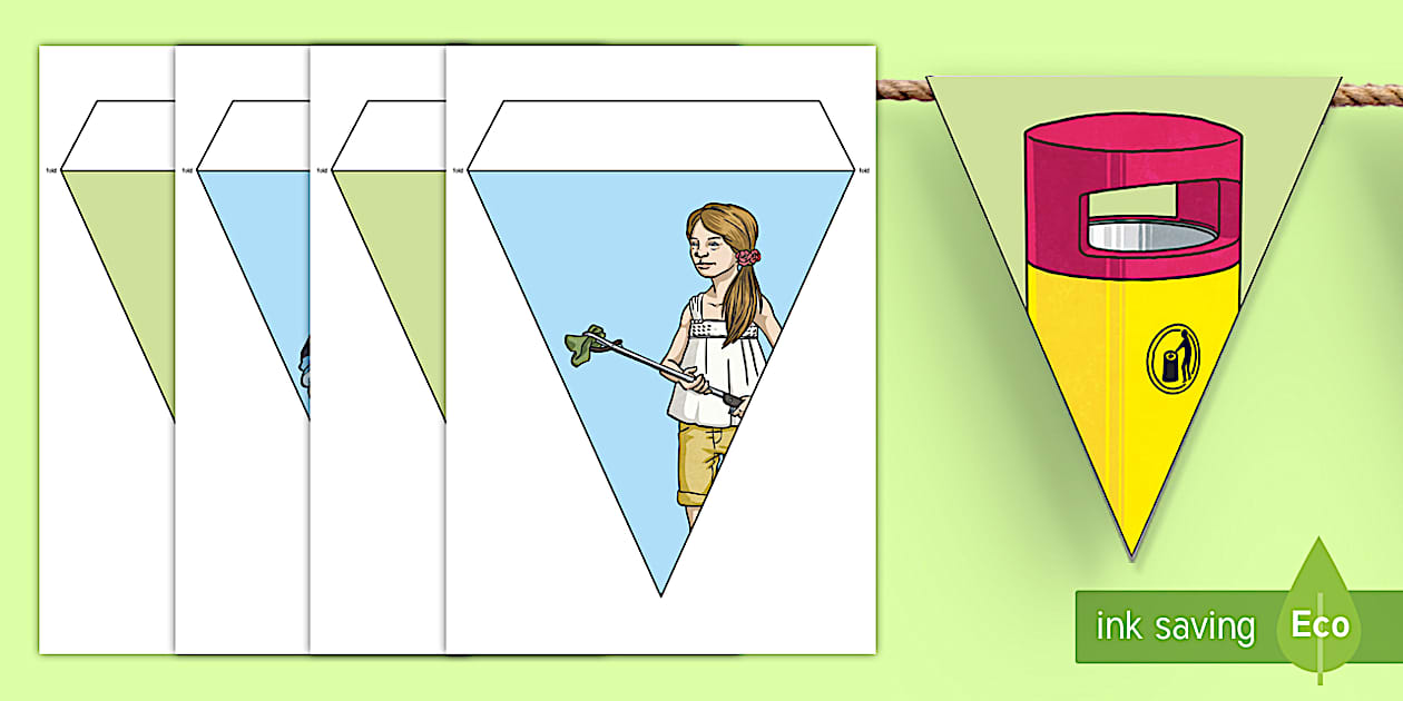 KS2 Recycling-Themed Display Bunting - Twinkl