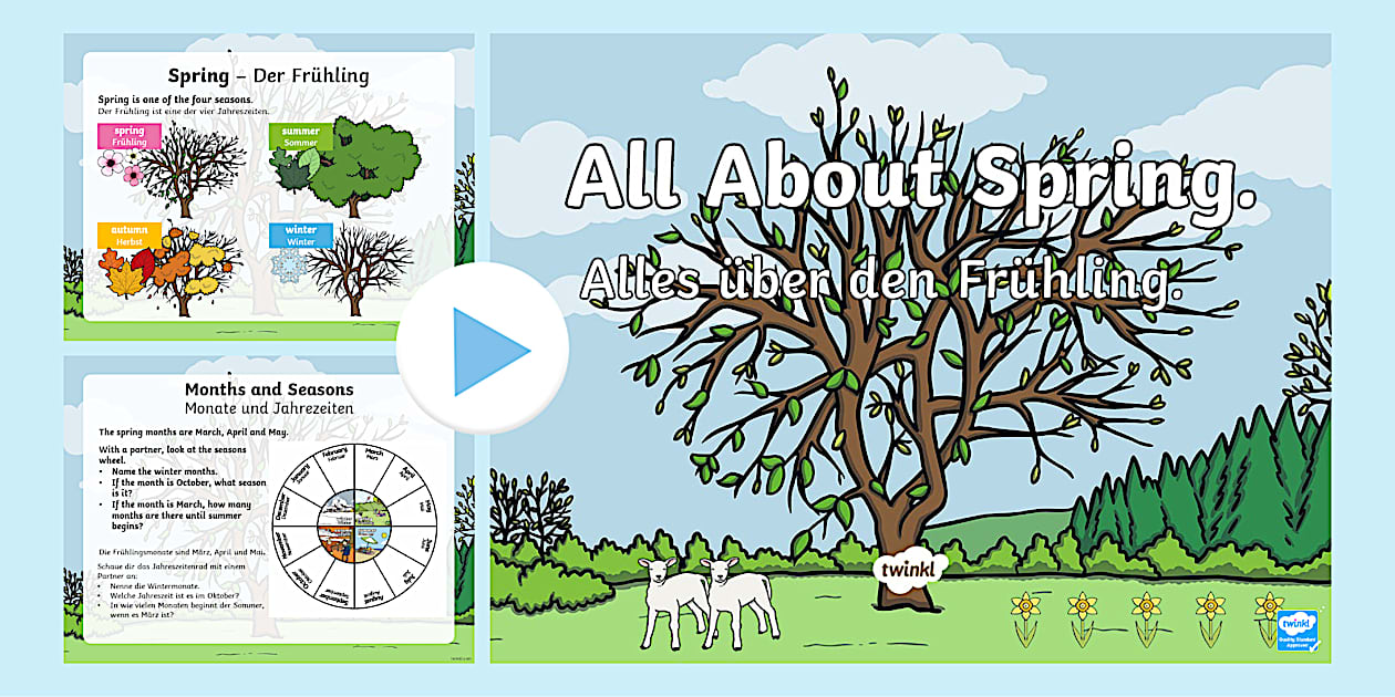 When is Spring? PowerPoint English/German (Teacher-Made)