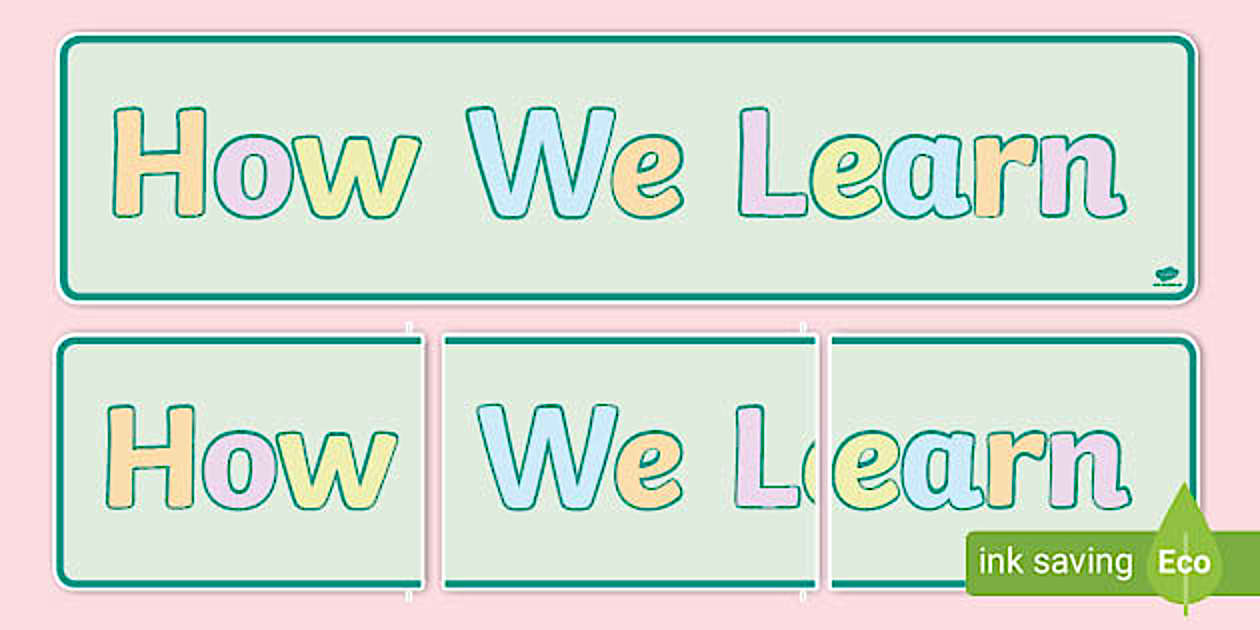 How We Learn Banner (teacher made) - Twinkl