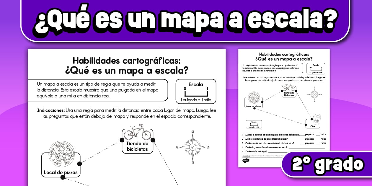 Habilidades cartográficas 2° grado:¿Qué es un mapa a escala?