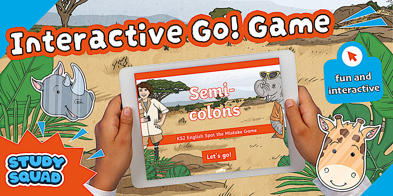 Semi-colons KS2 English Spot the Mistake Quiz