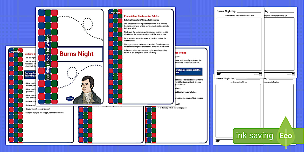Burns Night Building Blocks for Writing (teacher made)