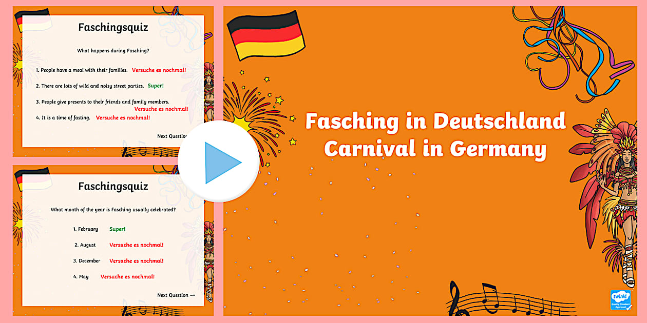 Carnival in Germany Quiz PowerPoint (teacher made) - Twinkl