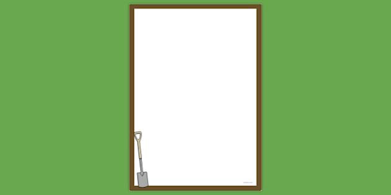Garden Spade Page Border | Page Borders | Twinkl