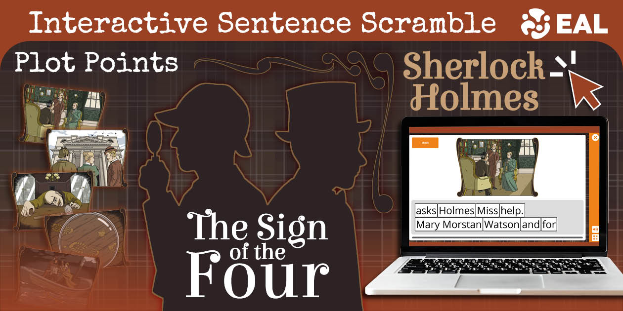 The Sign of the Four Plot Points Interactive Sentence Scramble Game for