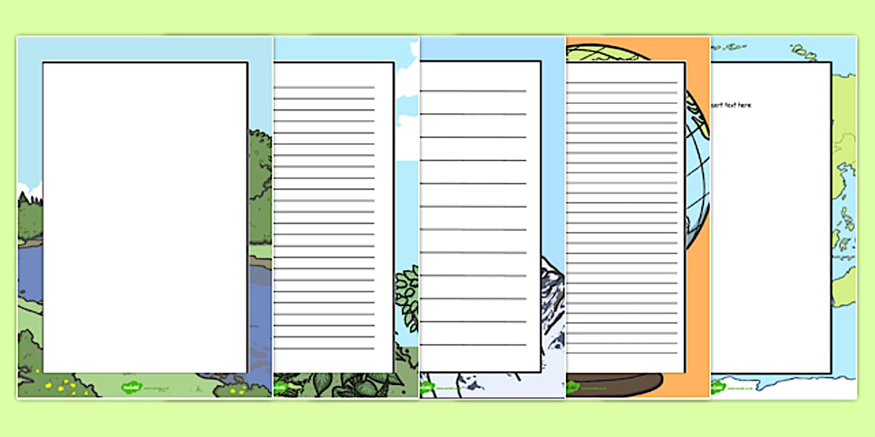 Editable What a Wonderful World Page Borders (teacher made)