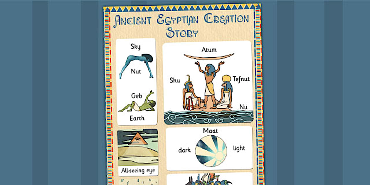 Ancient Egyptian Creation Story Vocabulary Mat - ancient egypt