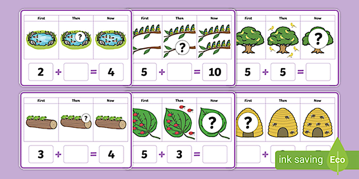 Editable First, Then, Now Finding the Unknown Addition Stories