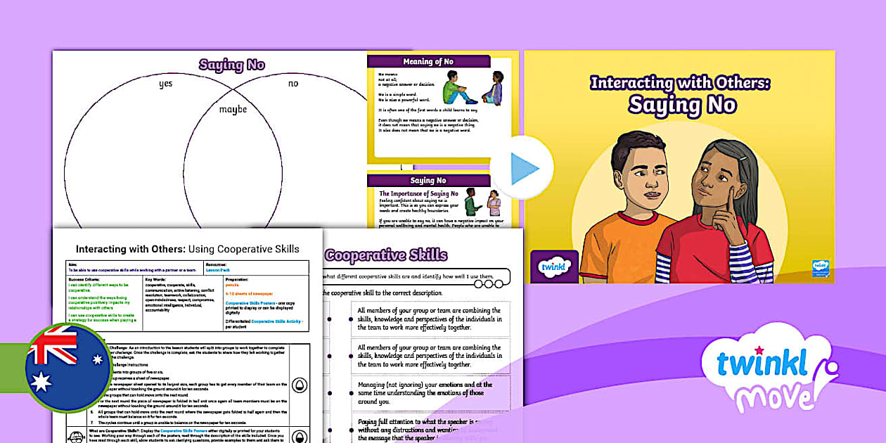 Year 3 Health Interacting with Others: Saying No - Twinkl