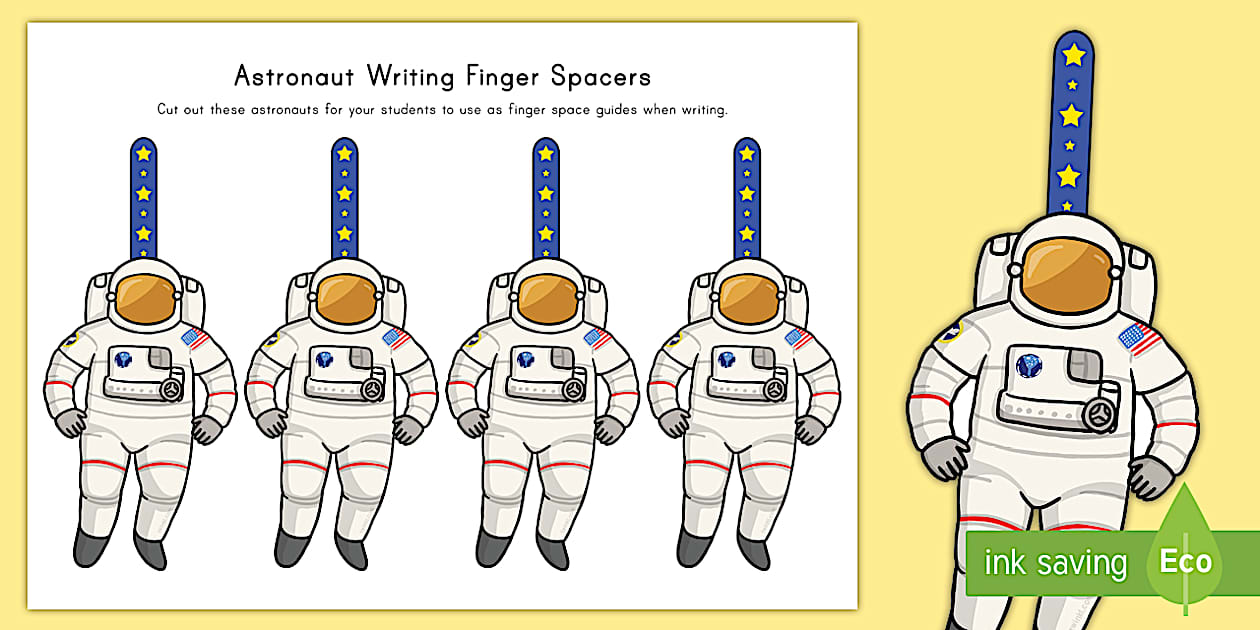 Astronaut Finger Spacer Cutouts | Twinkl USA (teacher made)