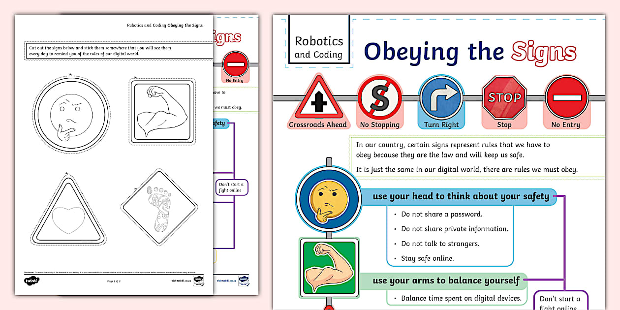 Robotics and Coding - Obeying the Signs (teacher made)