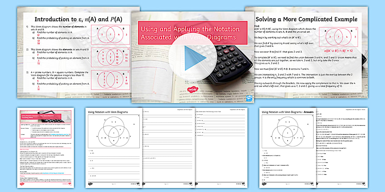 Mastery: Venn Diagrams Notation Lesson Pack | KS3 Maths