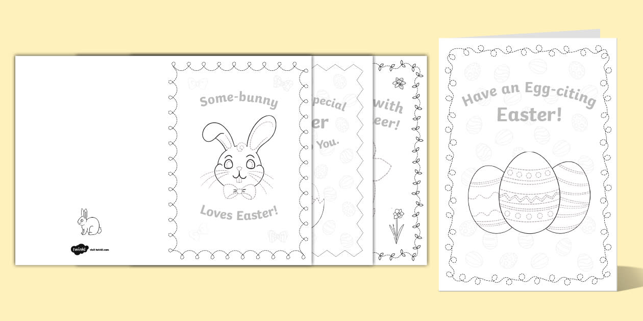 Traceable Easter Cards Handwriting and Motor Skills Practice