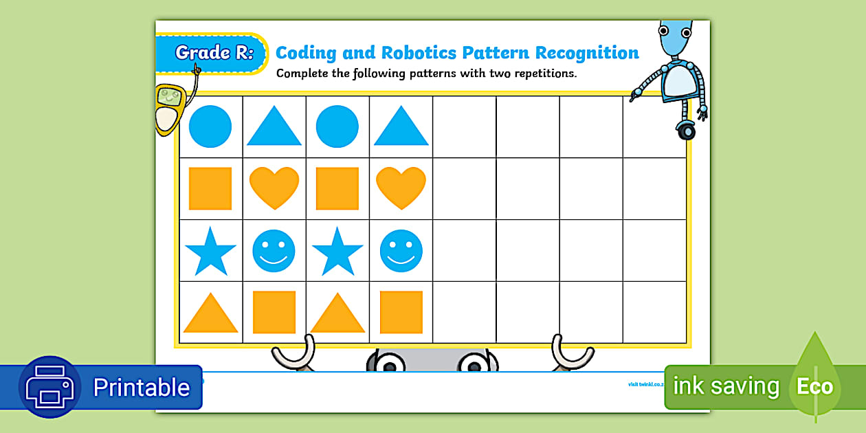 Grade R Coding and Robotics Pattern Recognition - Shapes