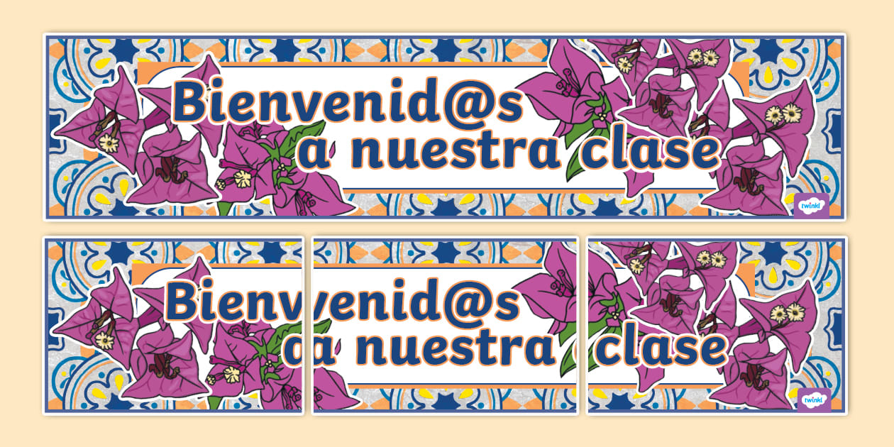 Pancarta: Bienvenidos a nuestra clase (teacher made)