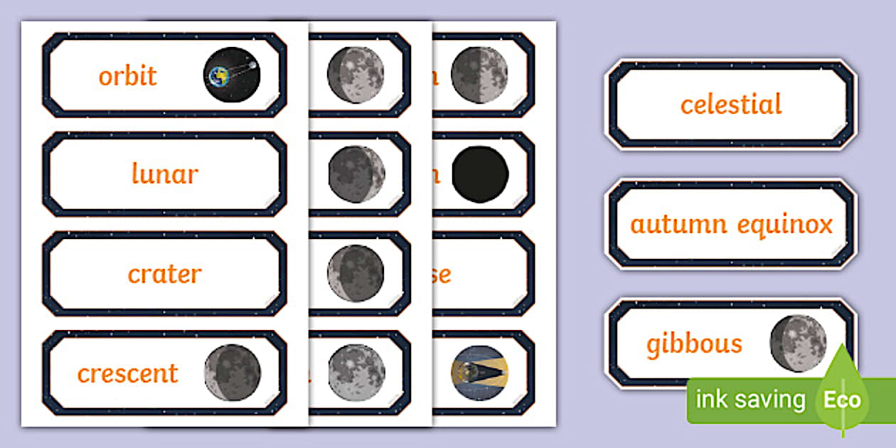 The Moon Word Cards (teacher made) - Twinkl