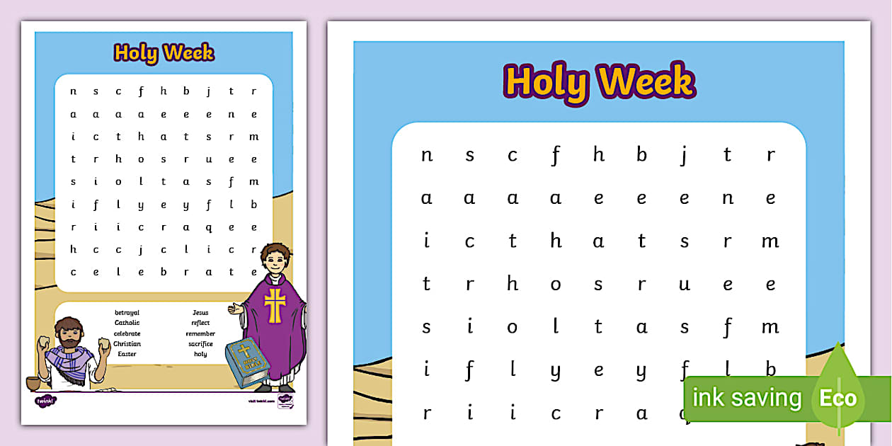 Holy Week Word Search (teacher made) - Twinkl