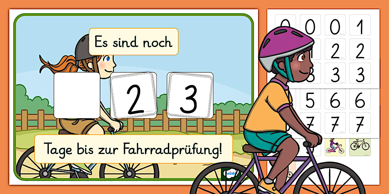 Fahrradprüfung Countdown Poster