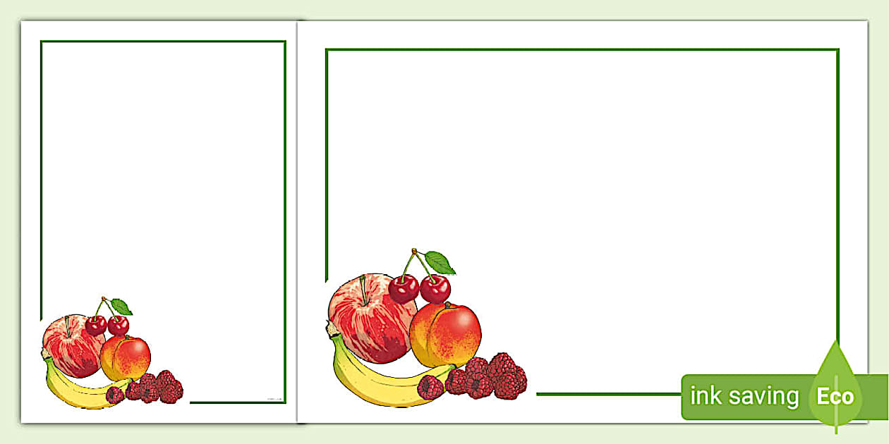 Realistic Fruit Page Border | Page Borders | Twinkl - Twinkl