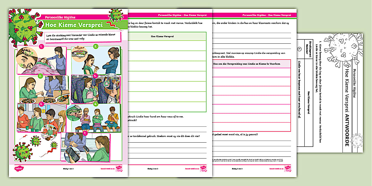 Persoonlike Higiëne: Hoe Kieme Versprei - Aktiwiteit