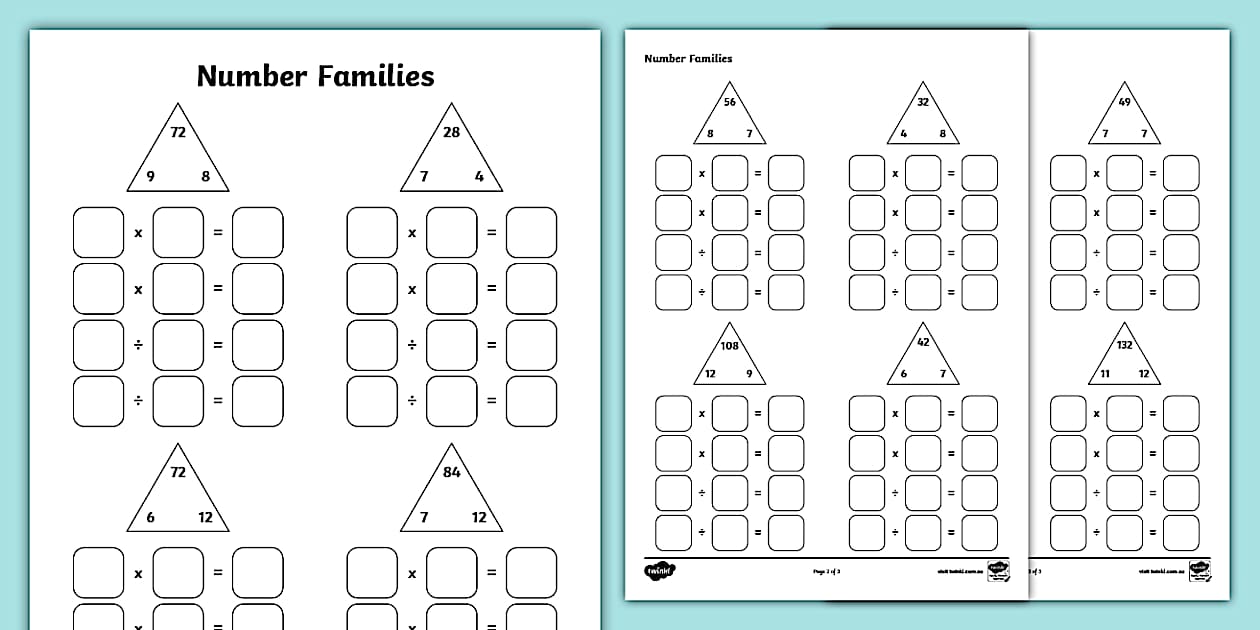 Fact Families Multiplication and Division (teacher made)