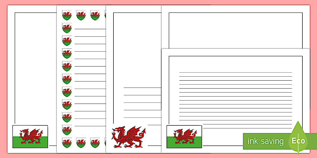 Beautifully Illustrated Wales Themed Page Borders - Twinkl