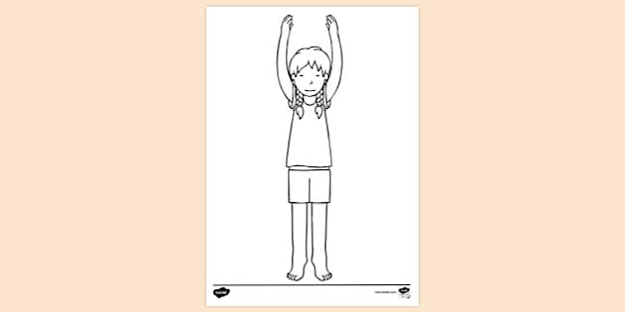 Child Making a Long Shape Colouring Sheet | Colouring Sheets