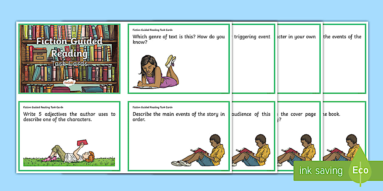 Fiction Guided Reading Task Cards (teacher made) - Twinkl