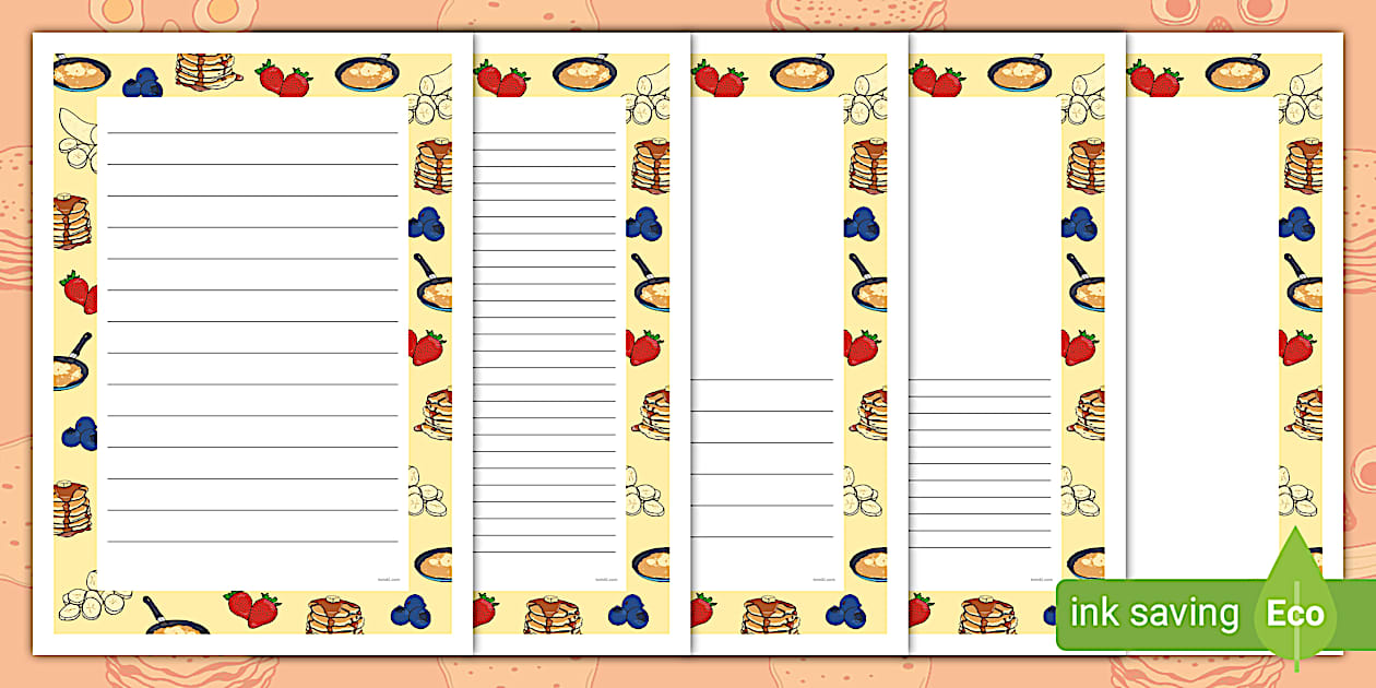 Pancake Day Page Borders (teacher made) - Twinkl